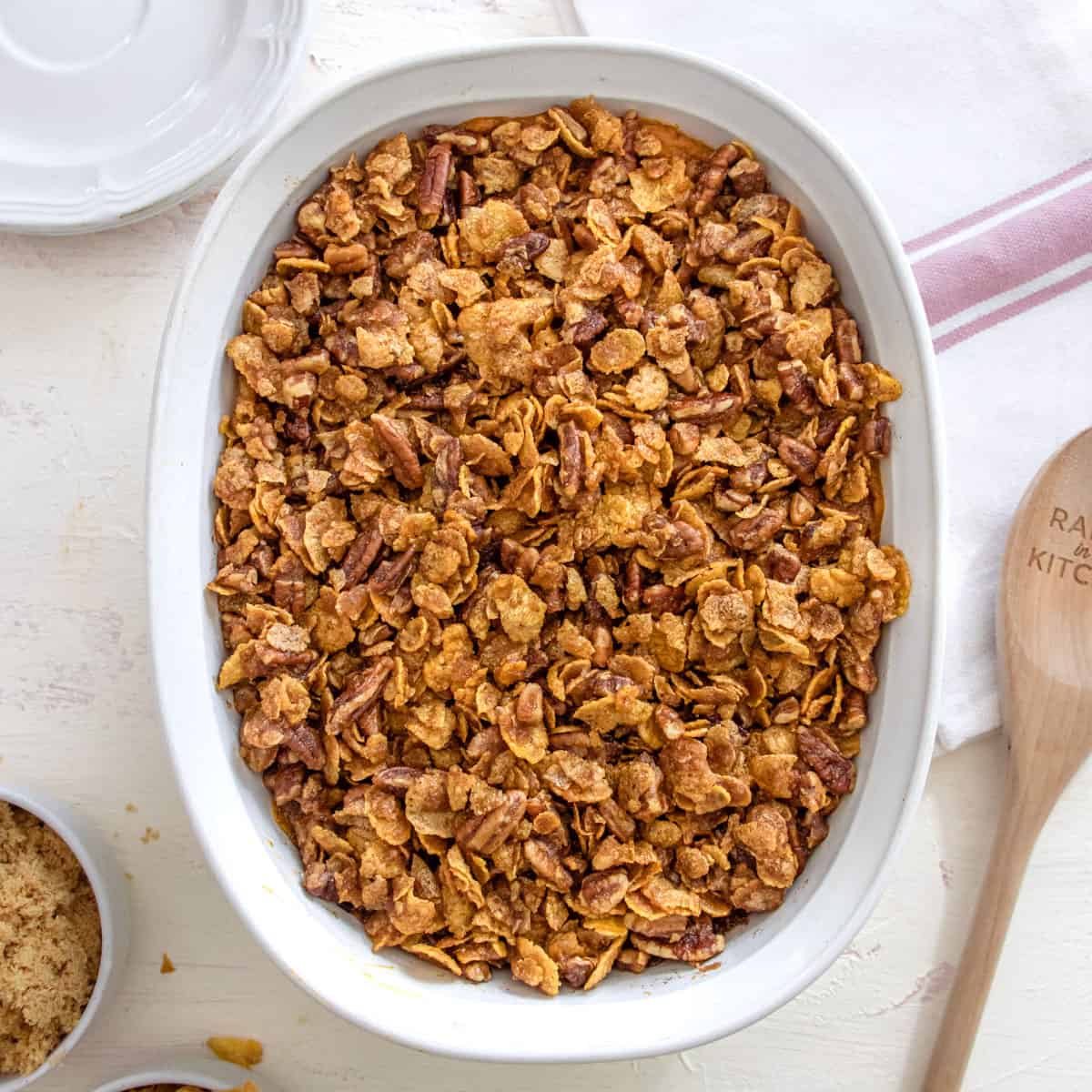 Sweet Potato Casserole with Crunchy Cornflake Topping - Fueling a ...