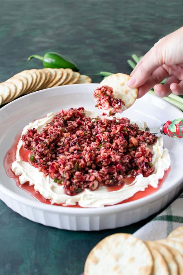 10-Minute Cranberry-Jalapeños Cream Cheese Dip - Fueling a Southern Soul