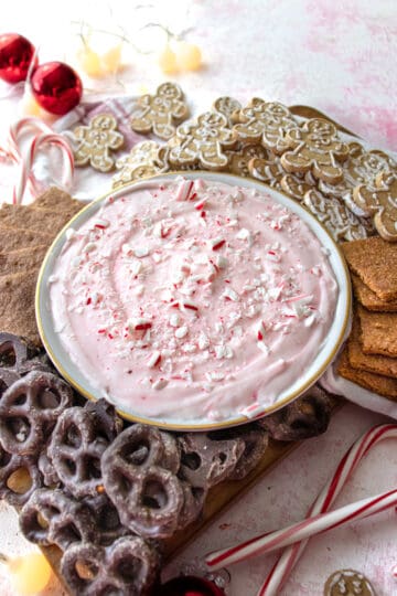 10 Minute Peppermint Candy Cane Dip - Fueling a Southern Soul