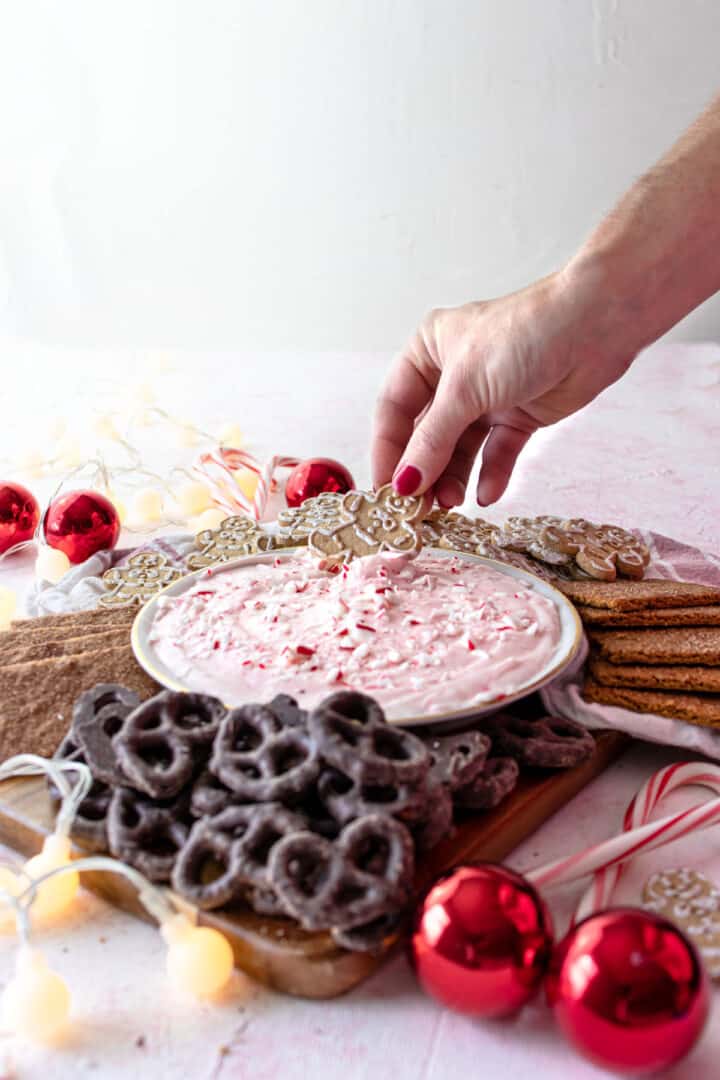 10 Minute Peppermint Candy Cane Dip - Fueling a Southern Soul